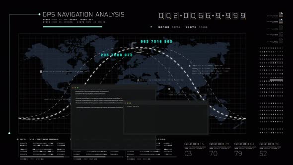 Futuristic Global Satellite GPS Communication 02, Motion Graphics ...