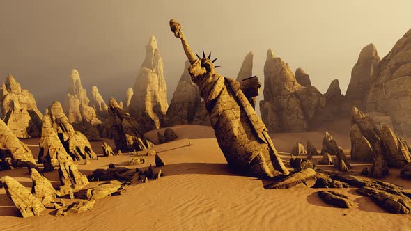 Ruined City In The Desert, Motion Graphics | VideoHive