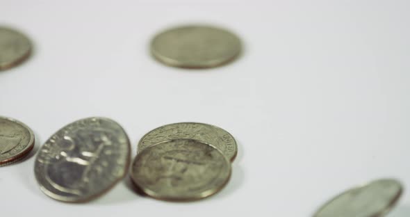 Quarters Falling, Stock Footage | VideoHive