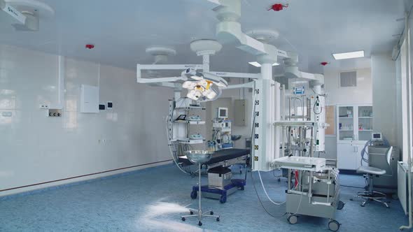 Modern empty surgery room with special equipment, Stock Footage | VideoHive
