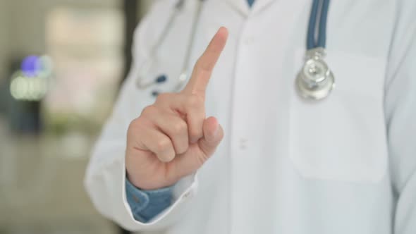 No Sign By Old Doctor By Finger, Stock Footage | VideoHive