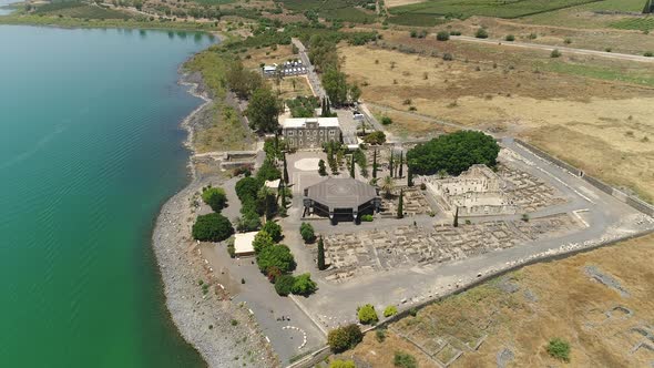 Aerial view of the ancient city of Capernaum, Stock Footage | VideoHive