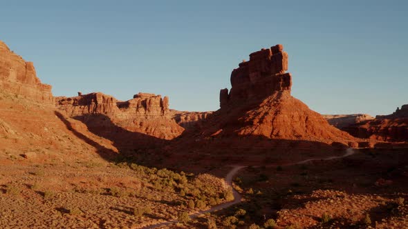 Aerial shot of the amazing rock formations on southern Utah., Stock Footage