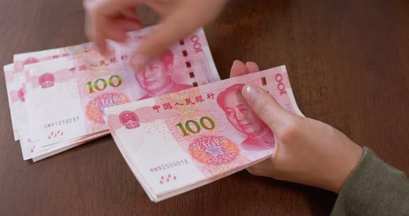 Counting Chinese RMB, Stock Footage | VideoHive