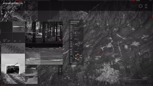 Computer Software Use Scan Of Map To Find Military Objects From Photo ...