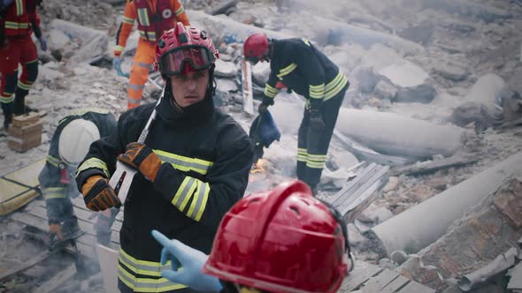 Men Speaking During Rescue Mission, Stock Footage | VideoHive