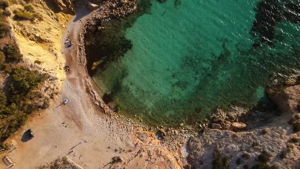 Cala Codolar beach in Ibiza, Spain, Stock Footage | VideoHive