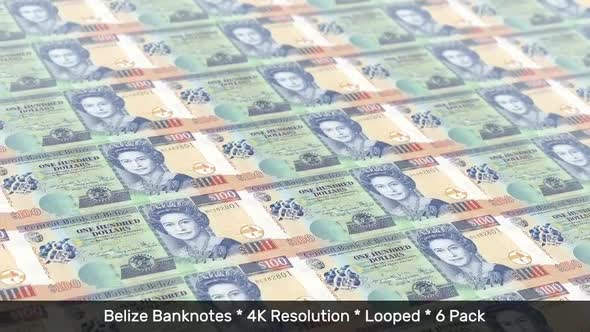 Belize Banknotes / Belizean Money / Dollar BZ$ / BZD / 6 Pack - 4K ...