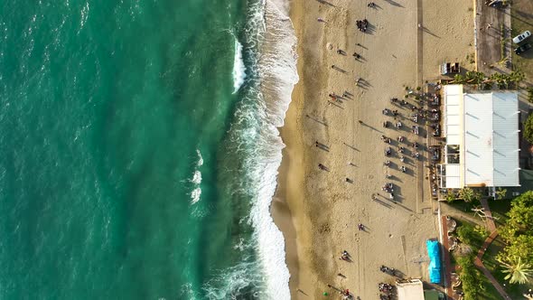 Beach Bar aerial view 4k, Stock Footage | VideoHive