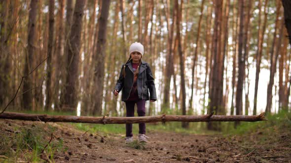 A Person Standing Next To a Tree in a Forest, Stock Footage | VideoHive