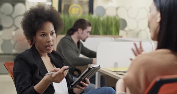 Black HR Manager Speaking with Employee, Stock Footage | VideoHive