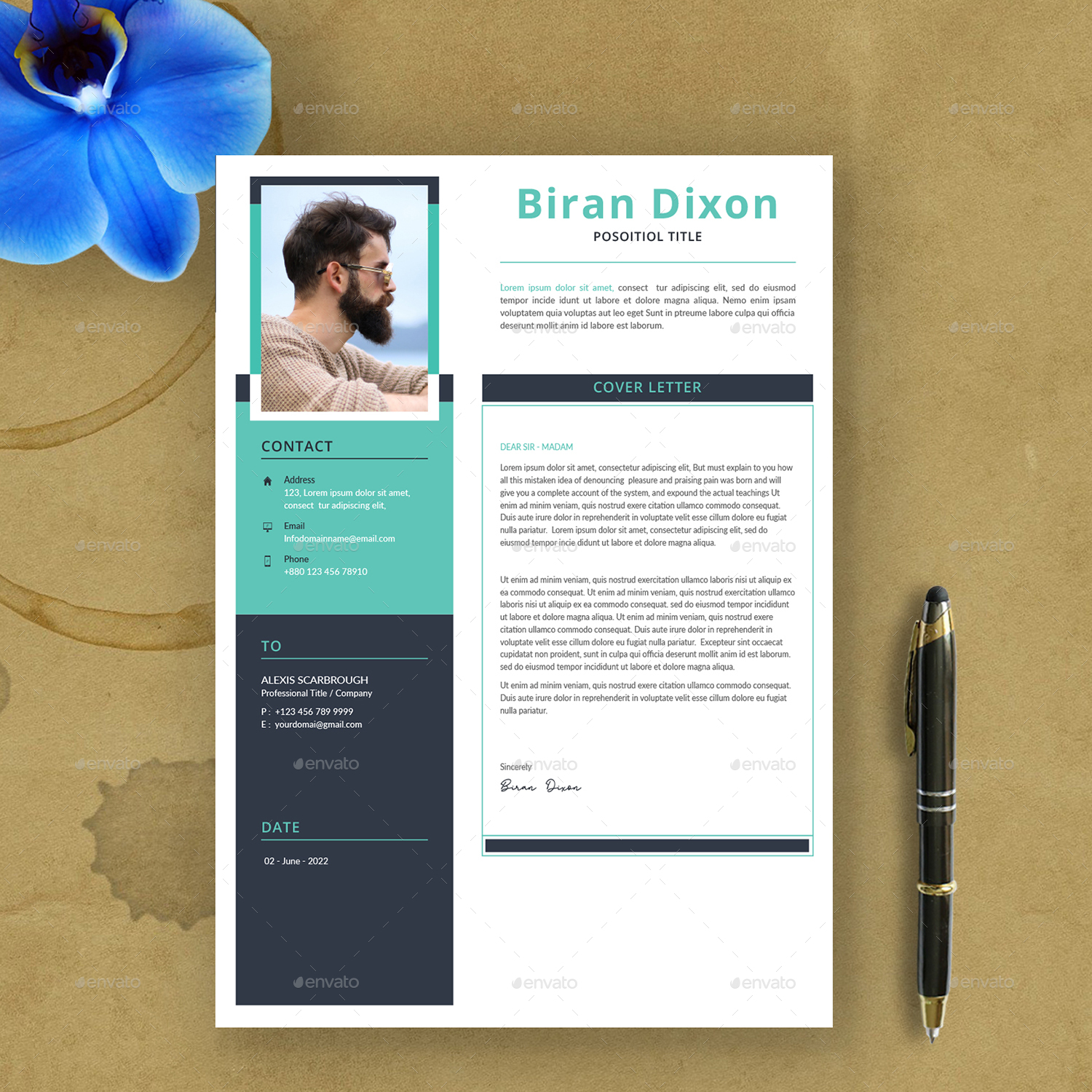 Resume/CV + Cover Letter, Print Templates | GraphicRiver