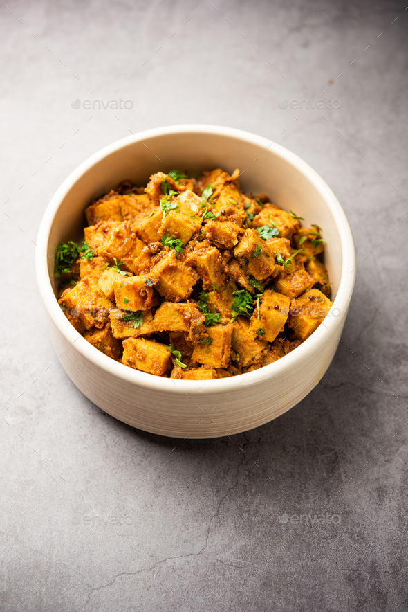 Indian style Suran sabzi or Jimikand sabji also known as Elephant Foot ...