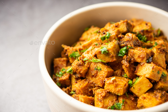 Indian style Suran sabzi or Jimikand sabji also known as Elephant Foot ...