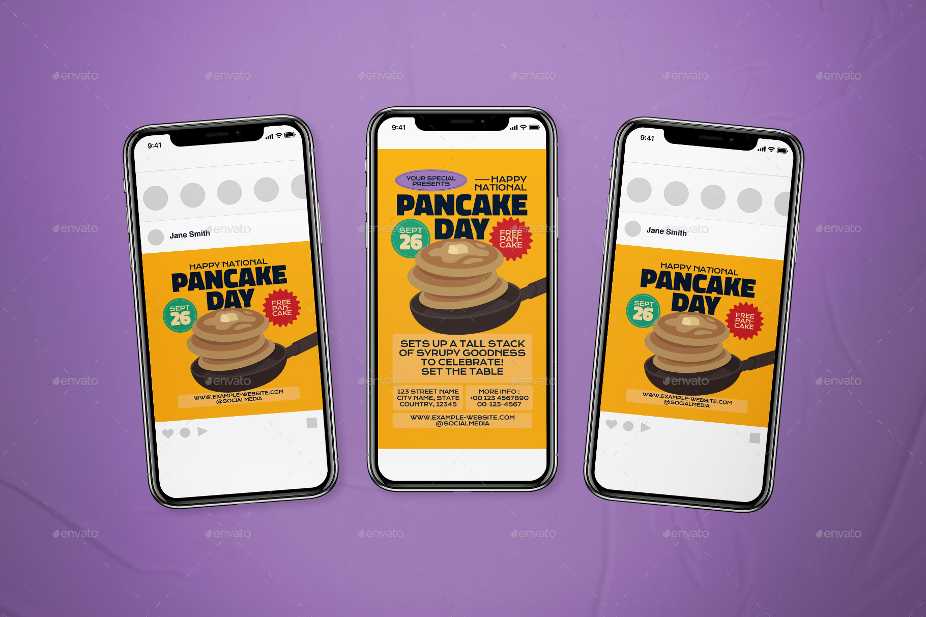 National Pancake Day Flyer Set, Print Templates | GraphicRiver