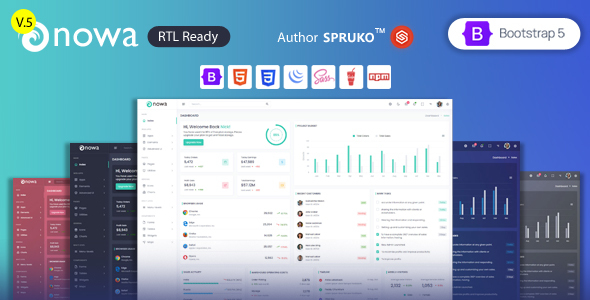 Nowa – Bootstrap Admin & Dashboard HTML Template by SPRUKO | ThemeForest