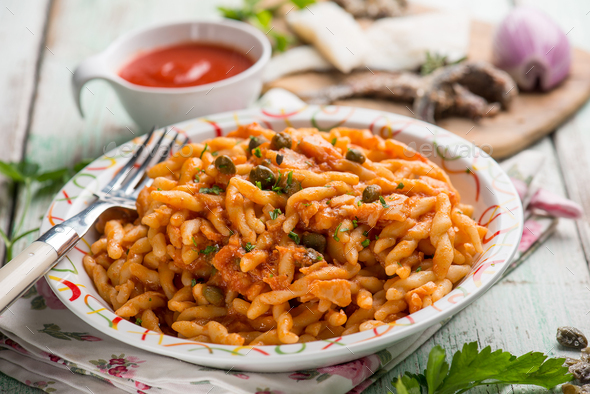 trofie pasta with cod fish ragout Stock Photo by MarcoMayer | PhotoDune