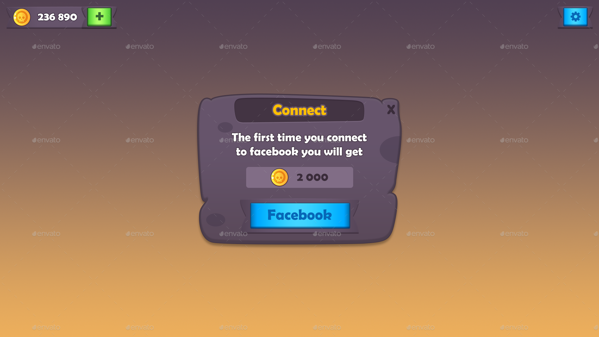 Stone Game UI pack, Game Assets | GraphicRiver