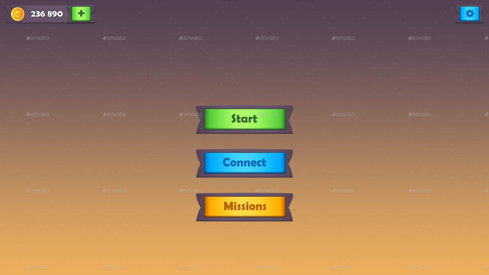 Stone Game UI pack, Game Assets | GraphicRiver