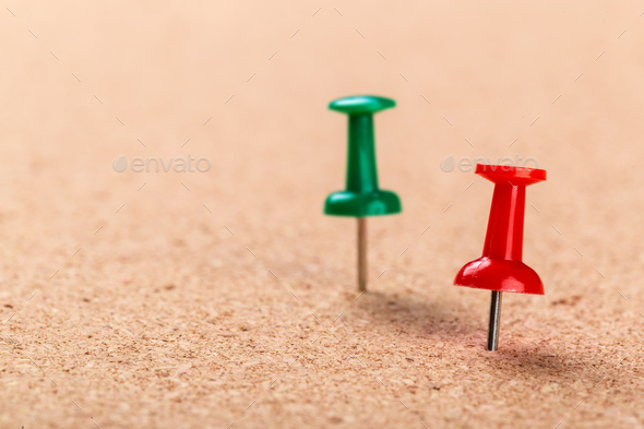 Pin board texture for background and colorful pins Stock Photo by ...
