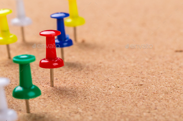 Pin board texture for background and colorful pins Stock Photo by ...