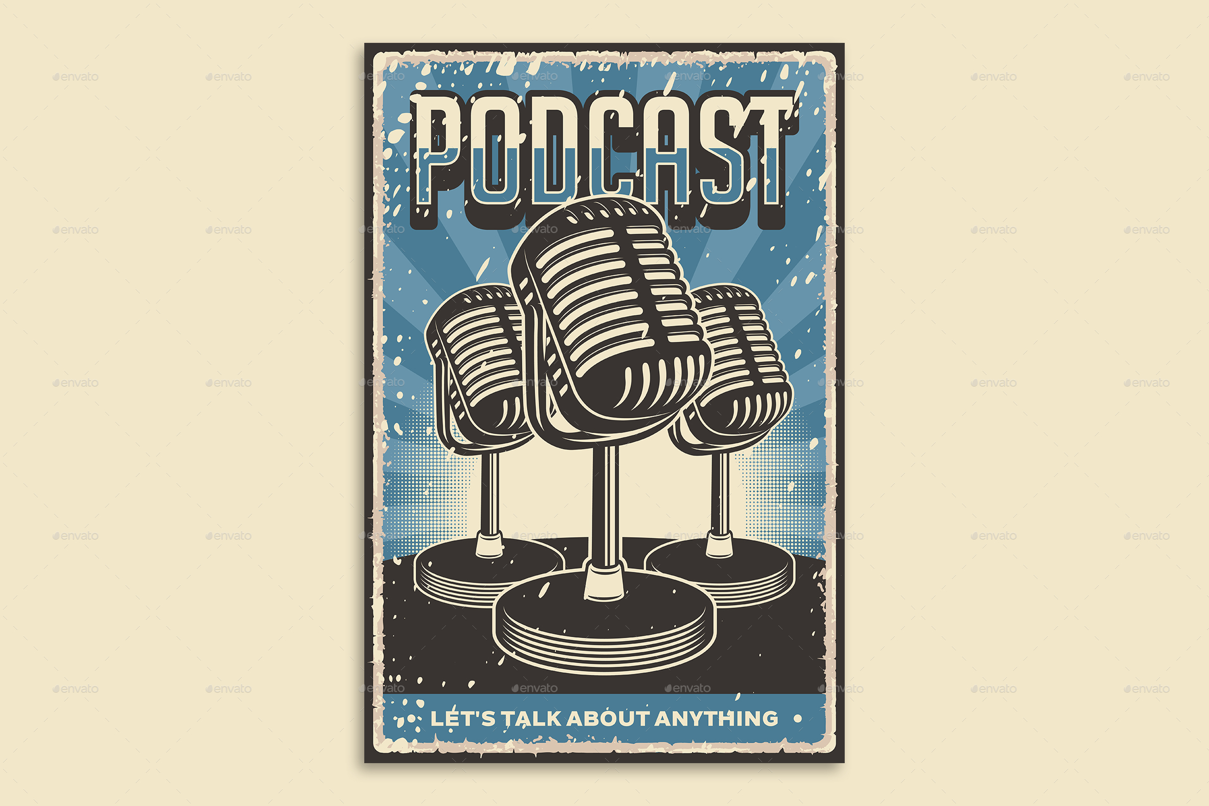 5 Vector Images of Retro Podcast Poster, Vectors | GraphicRiver