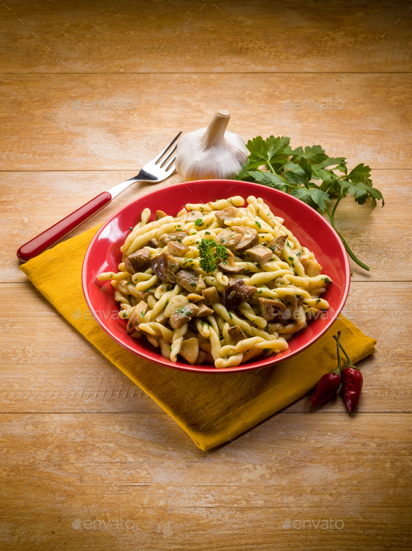 strozzapreti with mushroom Stock Photo by MarcoMayer | PhotoDune