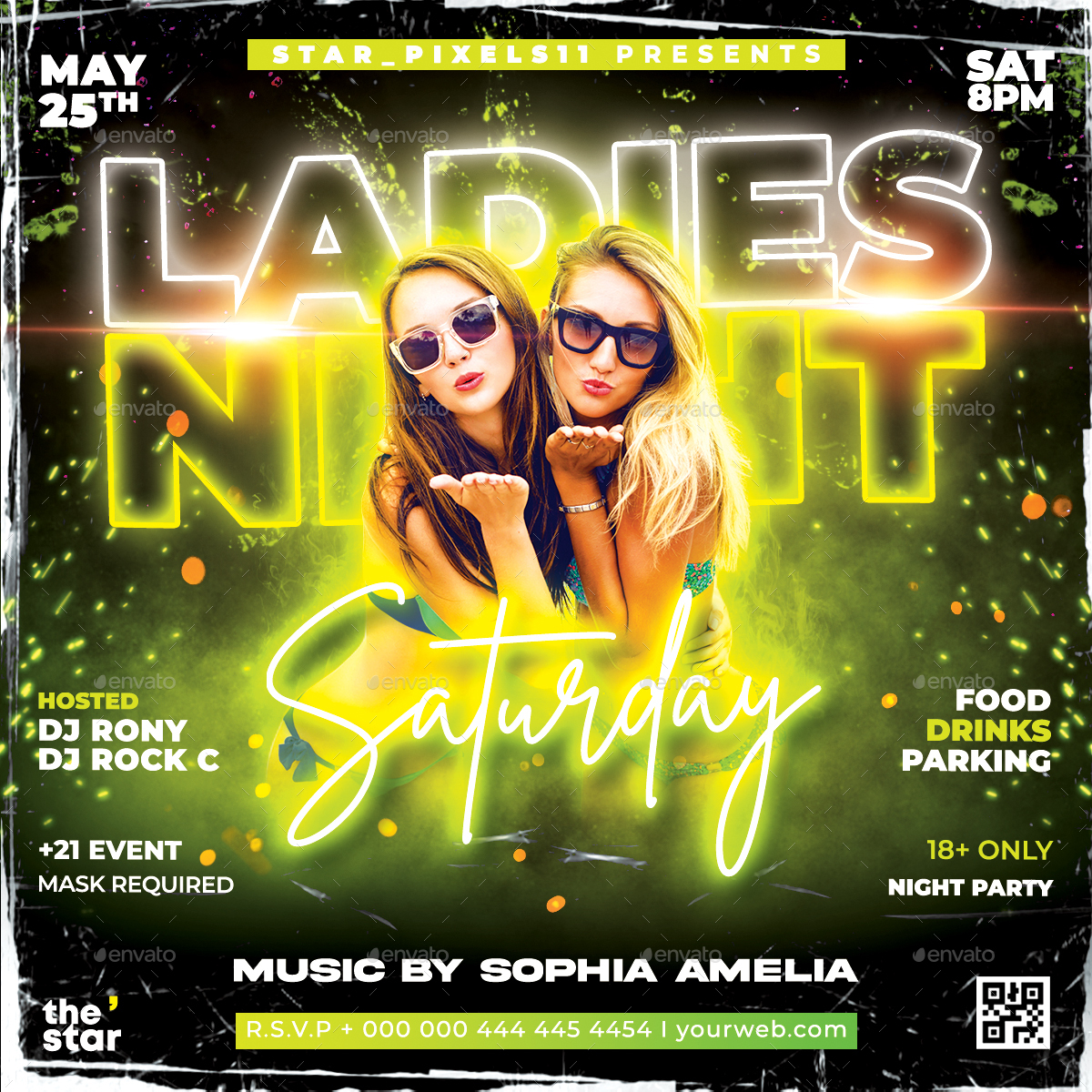 Ladies Night Flyer Template, Print Templates | GraphicRiver