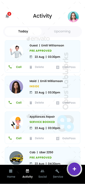 Society Management App UI Kit | Guard App UI | Society Security ...