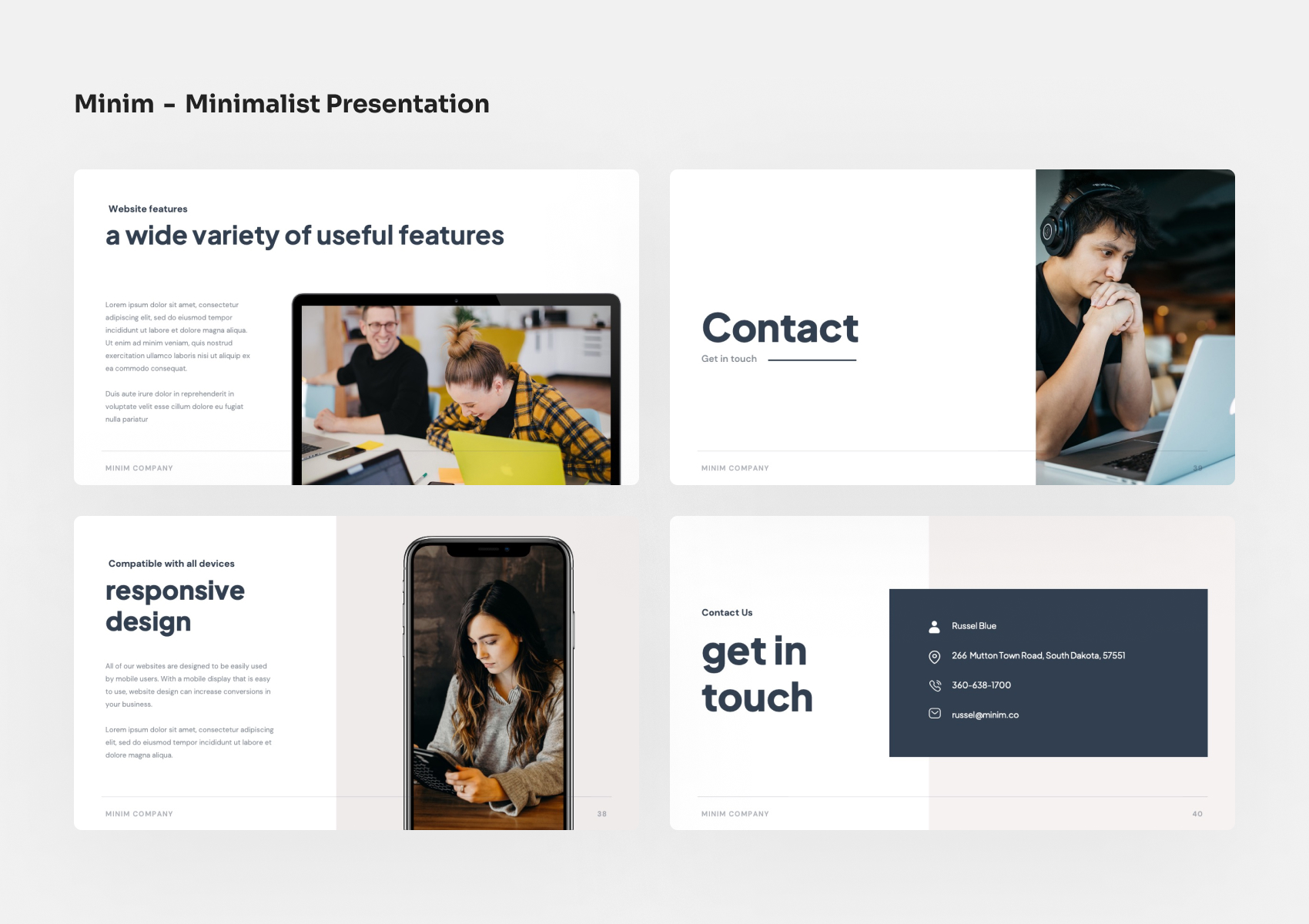 Minim - Minimalist Keynote Presentation, Presentation Templates ...