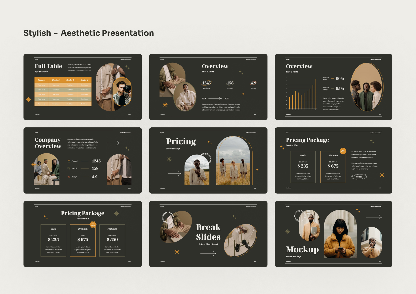 Stylish - Aesthetic Fashion Keynote Presentation, Presentation Templates