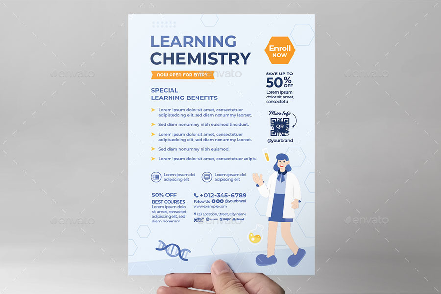 Chemistry Science Education Flyer, Print Templates | GraphicRiver