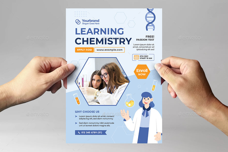 Chemistry Science Education Flyer, Print Templates | GraphicRiver