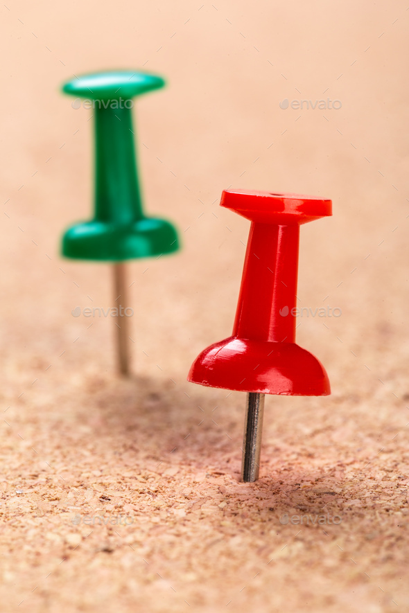Pin board texture for background and colorful pins Stock Photo by ...