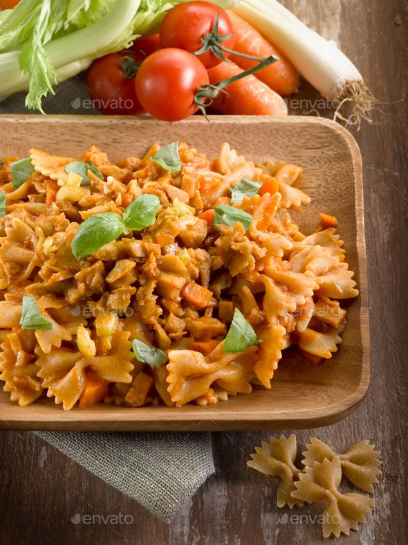 pasta with seitan ragout Stock Photo by MarcoMayer | PhotoDune