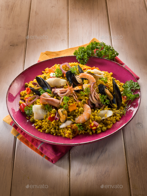 traditonal fish paella Stock Photo by MarcoMayer | PhotoDune