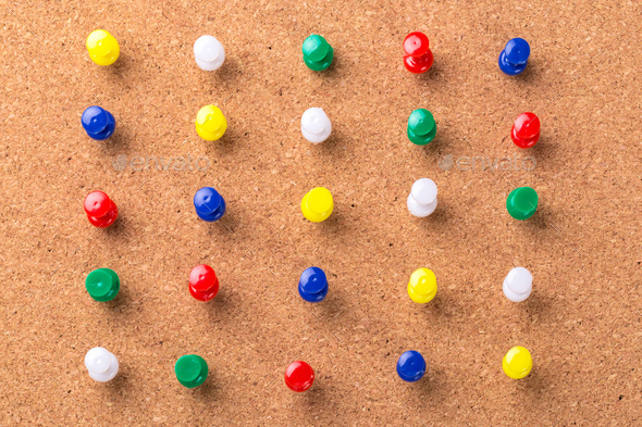 Pin board texture for background and colorful pins Stock Photo by ...