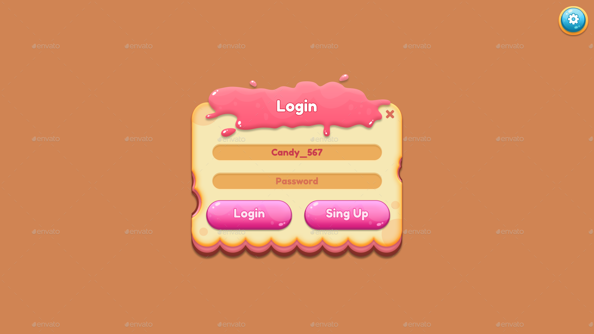Cake Game UI pack, Game Assets | GraphicRiver