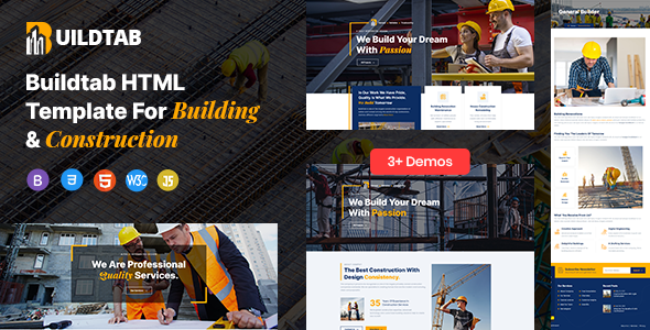 BuildTab - Construction HTML Template by ThemetechMount | ThemeForest