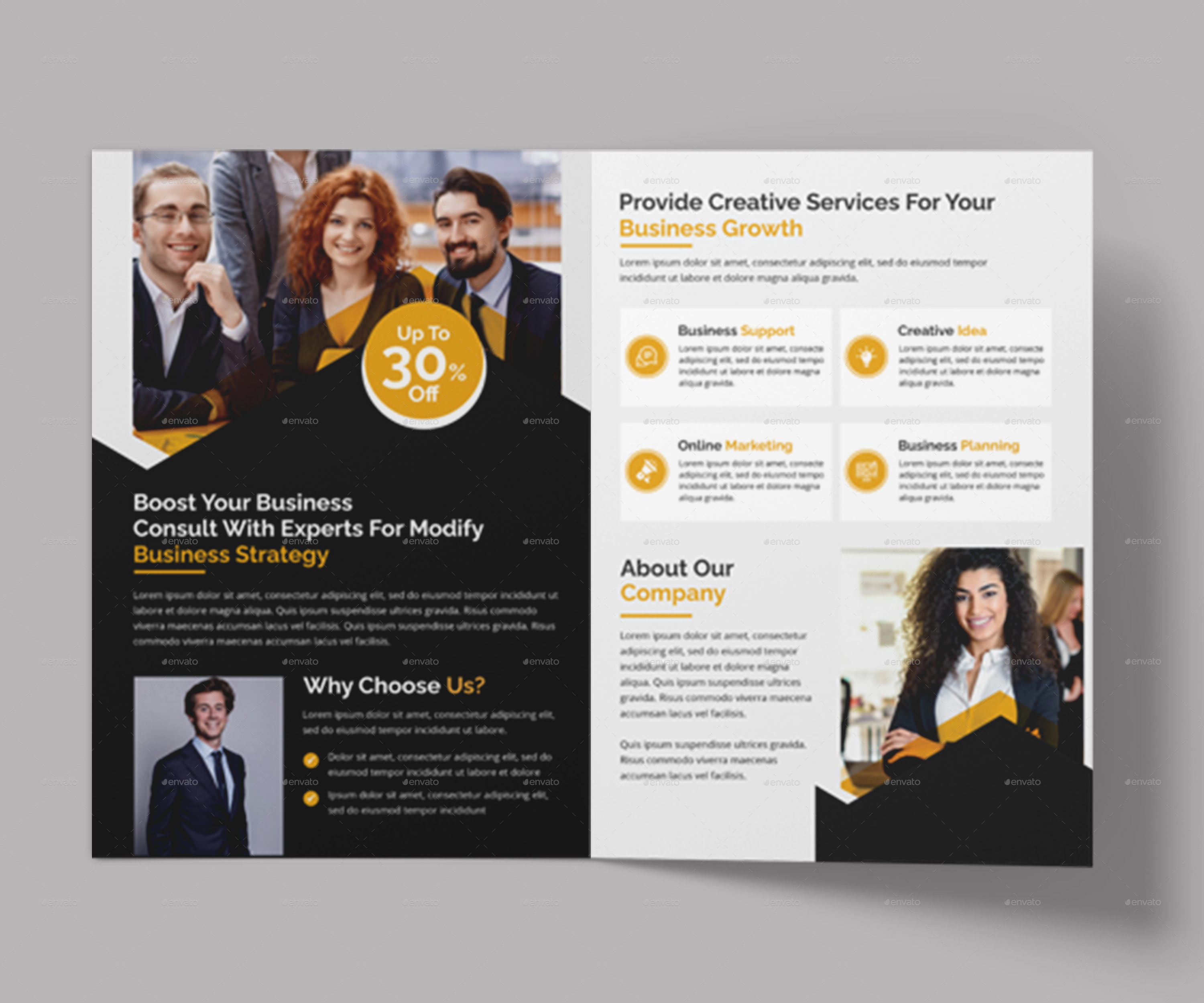 Corporate Bi-fold Brochure, Print Templates | GraphicRiver