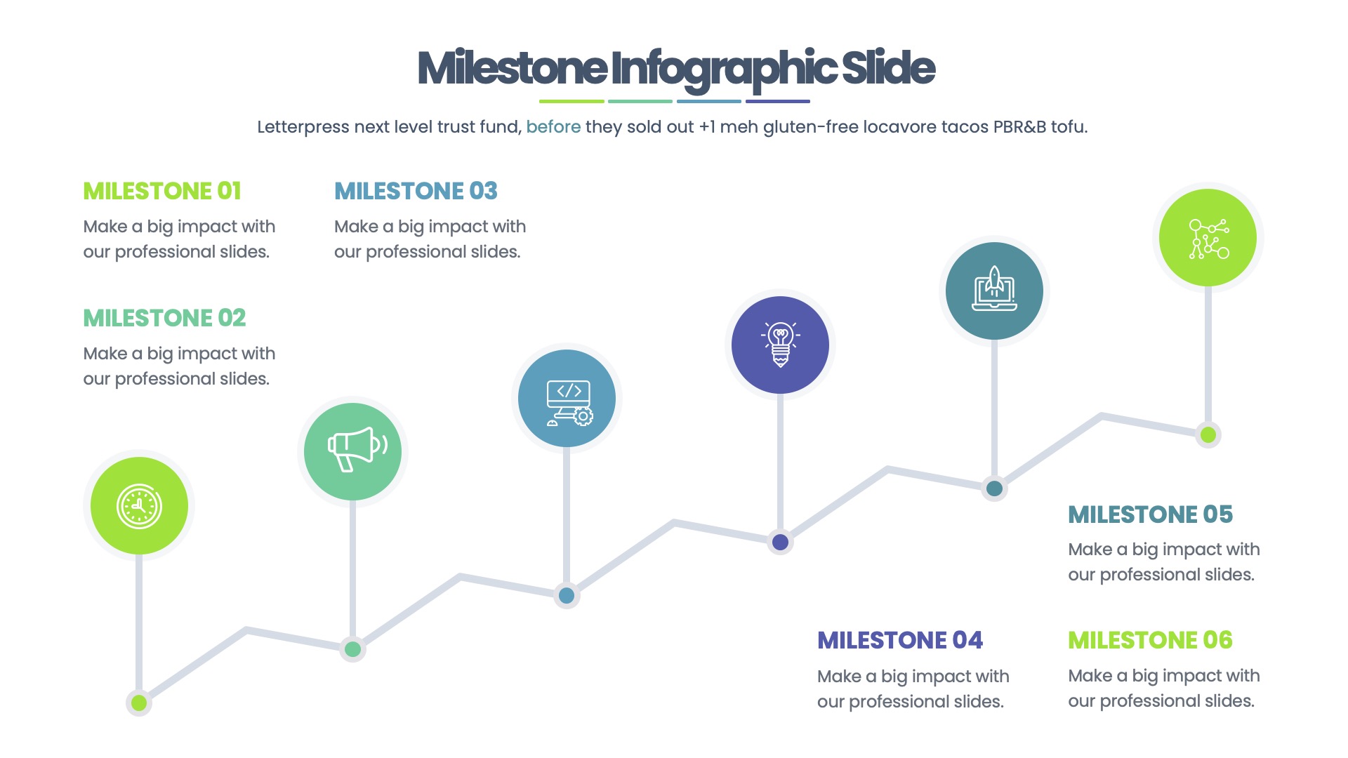 Milestone - PowerPoint Infographics Slides, Presentation Templates