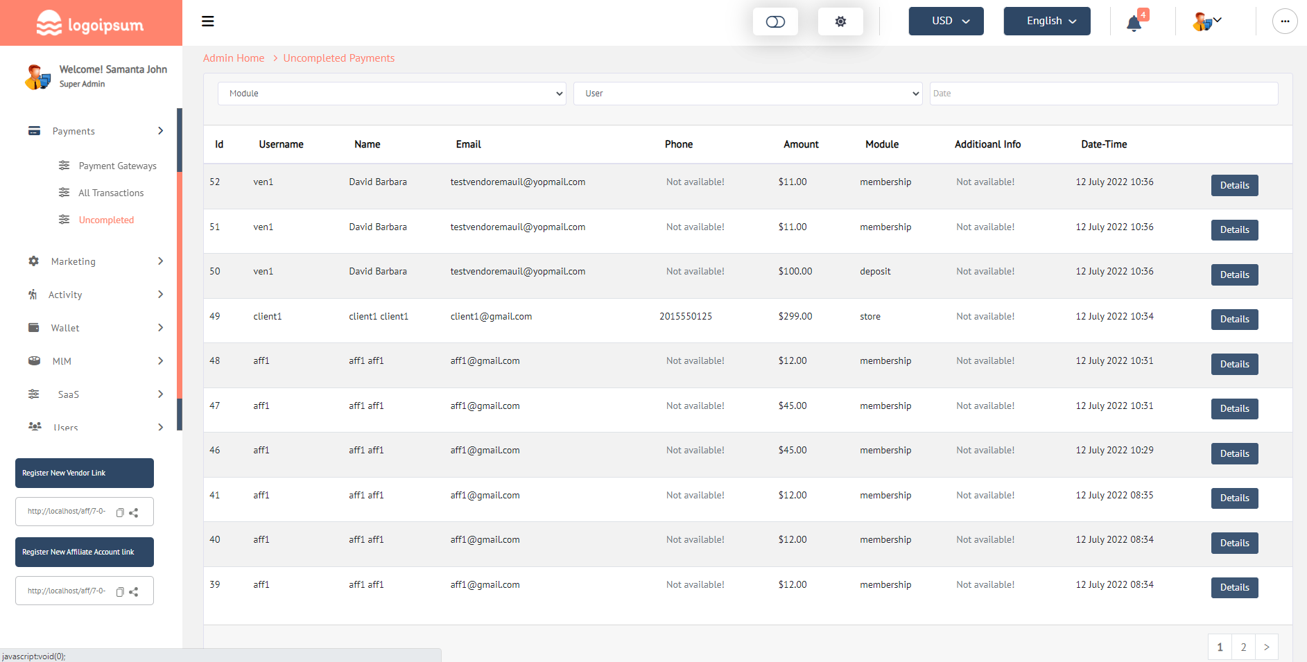 Affiliate Management System - PHP Platform by AffiliateProSaaS | CodeCanyon