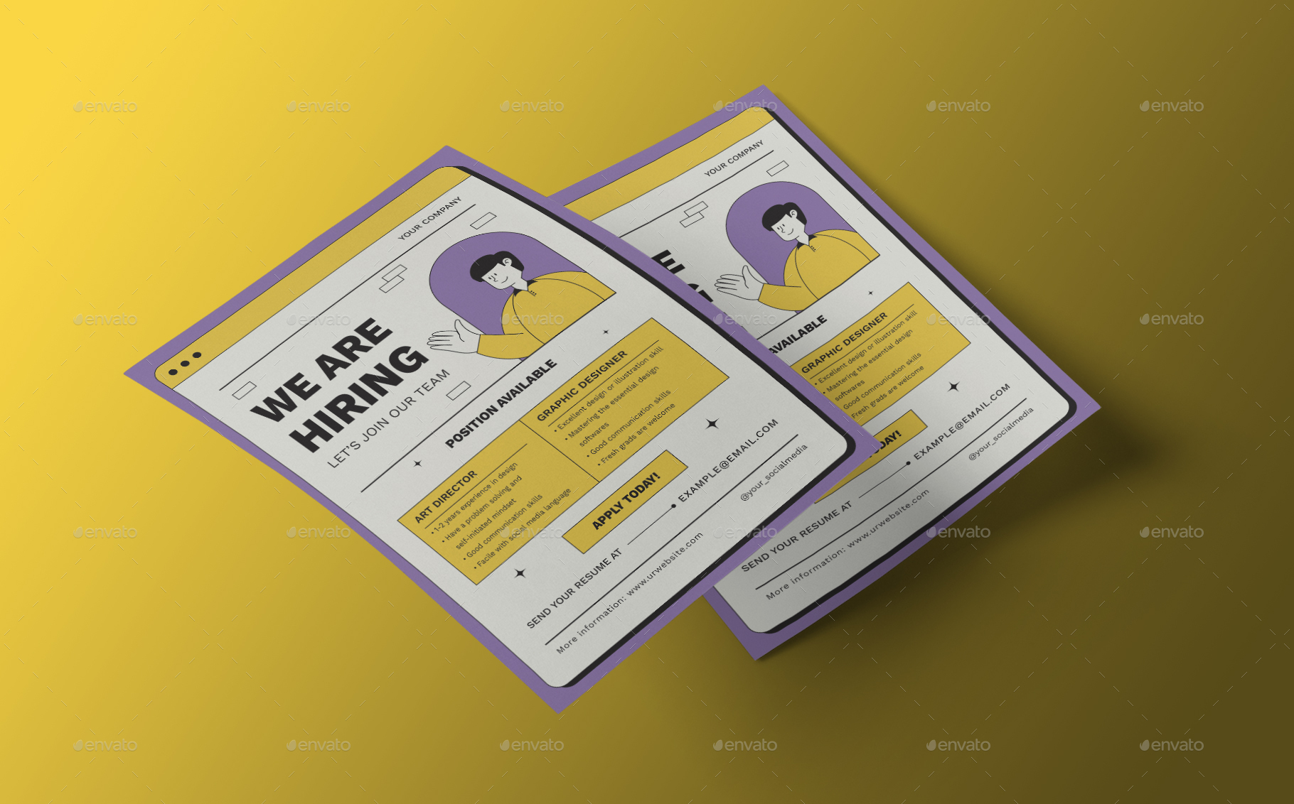 Now Hiring Flyer - Retro Theme, Print Templates | GraphicRiver