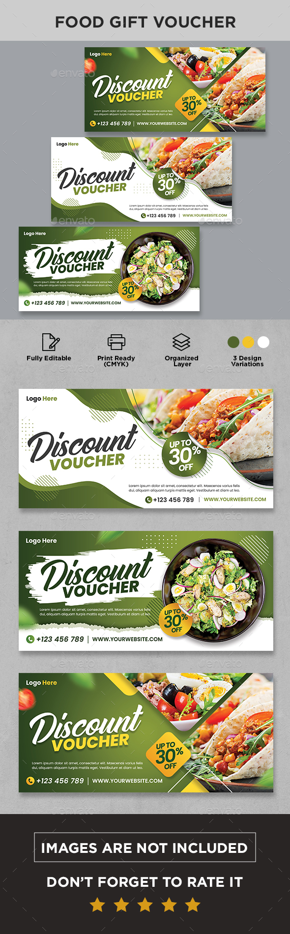 Food Gift Voucher, Print Templates | GraphicRiver