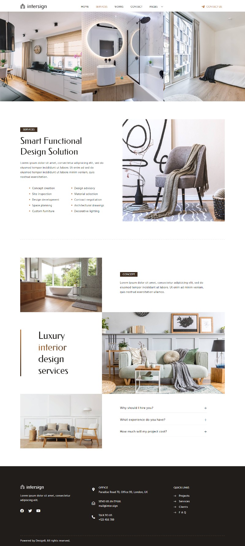 InterSign - Interior Design & Architecture Elementor Template Kit by ...
