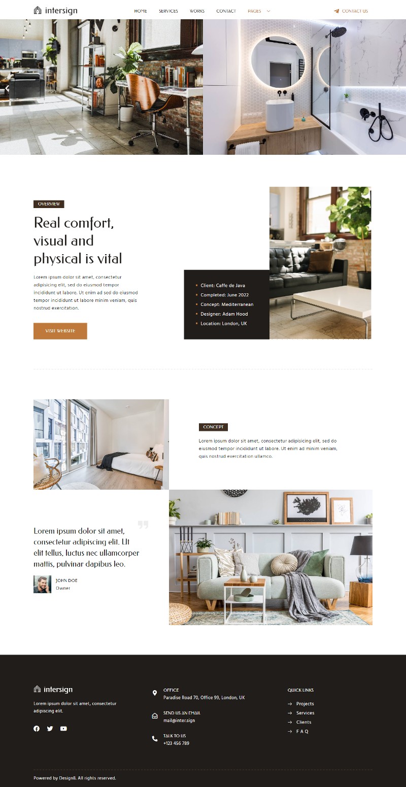 InterSign - Interior Design & Architecture Elementor Template Kit by ...
