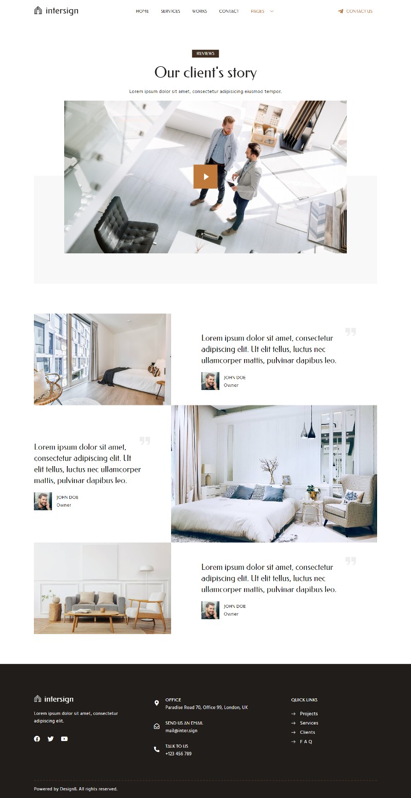 InterSign - Interior Design & Architecture Elementor Template Kit by ...