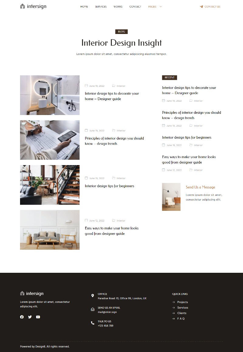 InterSign - Interior Design & Architecture Elementor Template Kit by ...