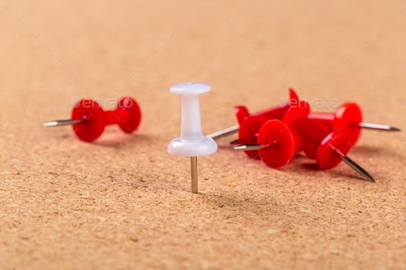 Pin board texture for background and colorful pins Stock Photo by ...