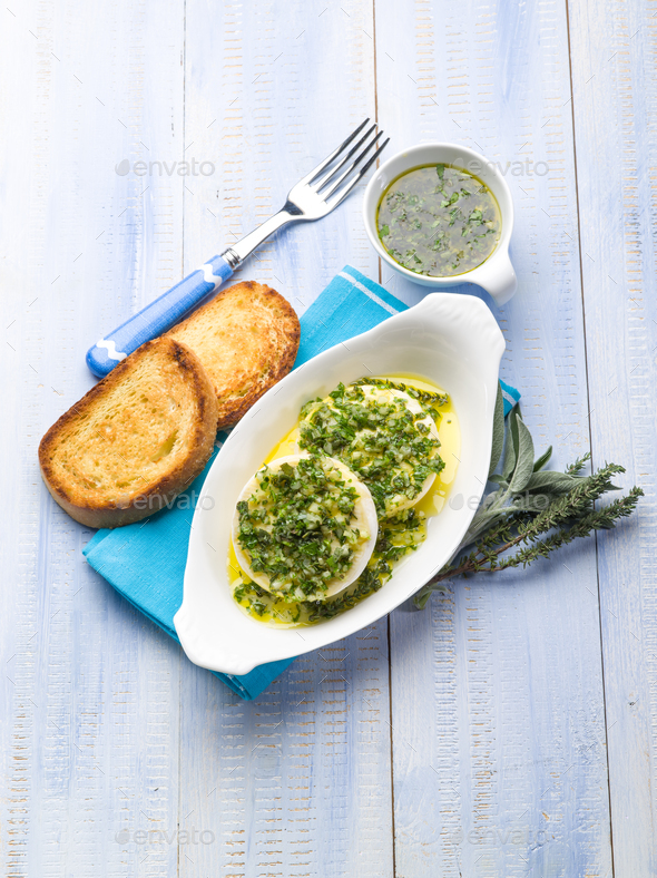 marinated tomino cheese with herbs Stock Photo by MarcoMayer | PhotoDune